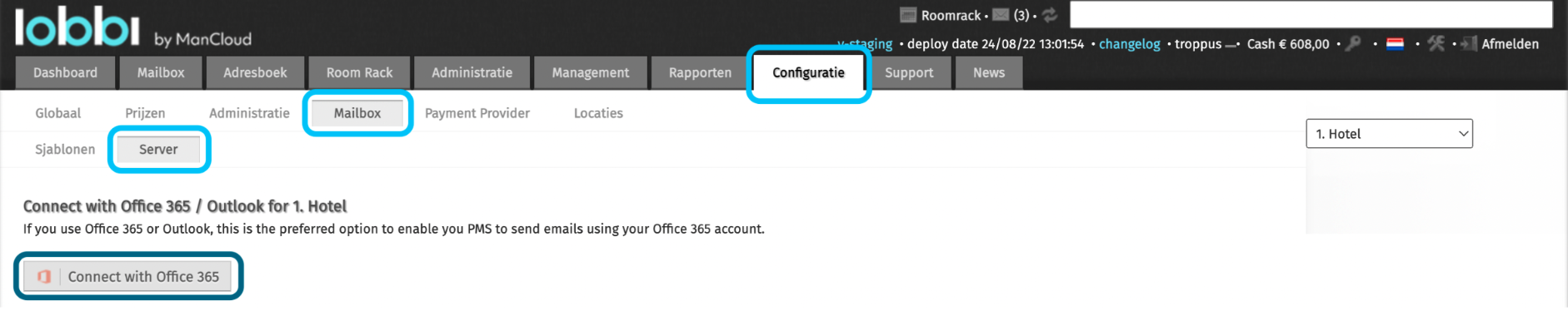Connect Office 365 with Lobbi PMS – Lobbi by ManCloud